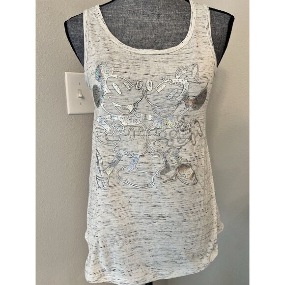 Disney | Tops | Disney Mickey Mouse And Minnie Mouse Tank Top Silver ...